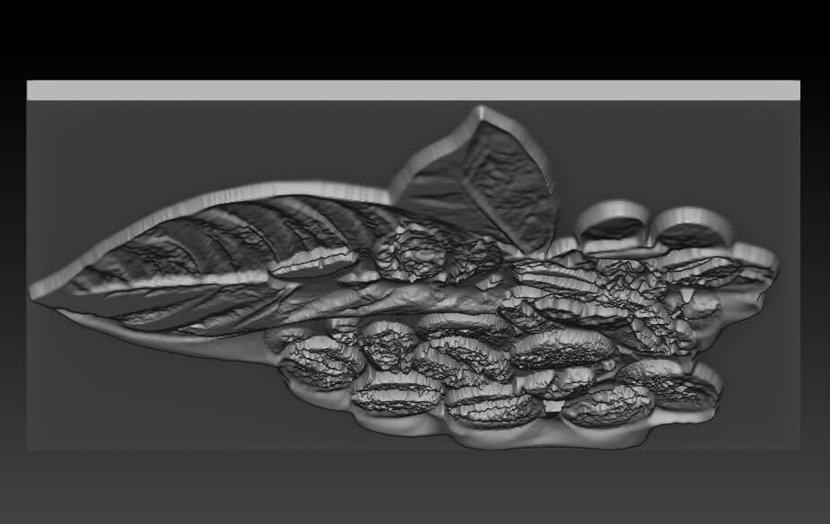 Coffee Beans Relief - 3D Model by elitemodelry