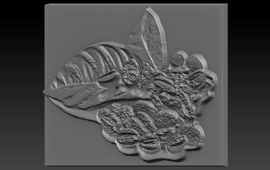 Coffee Beans Relief - 3D Model by elitemodelry