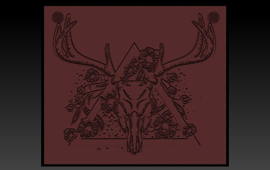 Deer Head Relief - 3D Print Model by elitemodelry