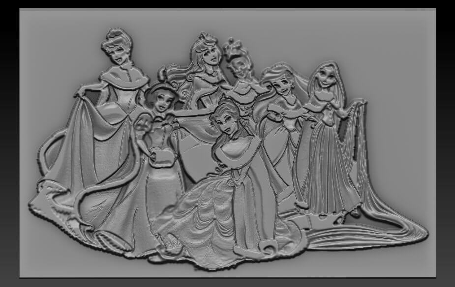 Disney Princess Relief - 3D Print Model by elitemodelry