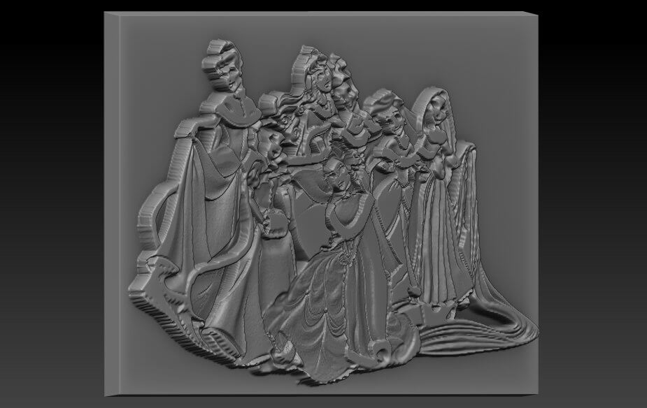 Disney Princess Relief - 3D Print Model by elitemodelry