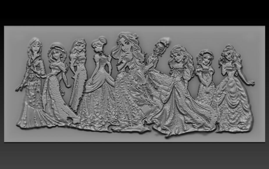 Disney Princess Relief - 3D Model by elitemodelry