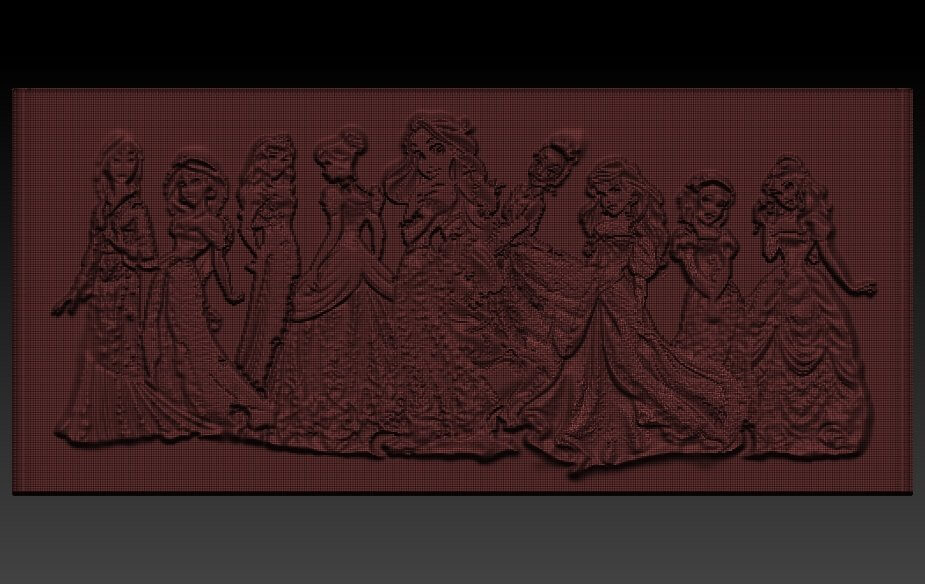 Disney Princess Relief - 3D Model by elitemodelry