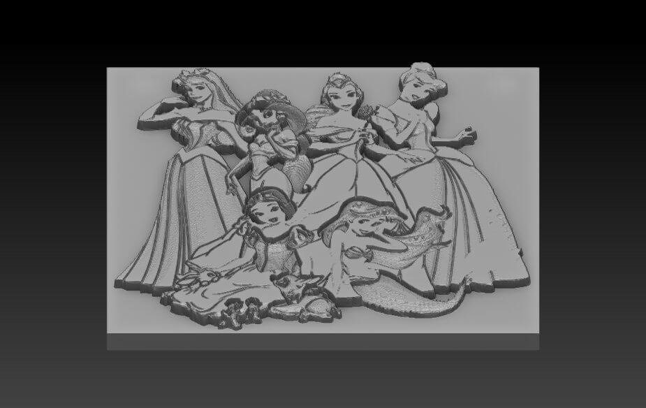 Disney Princess Relief - 3D Print Model by elitemodelry