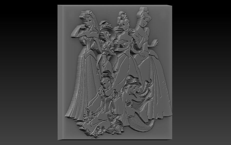 Disney Princess Relief - 3D Print Model by elitemodelry