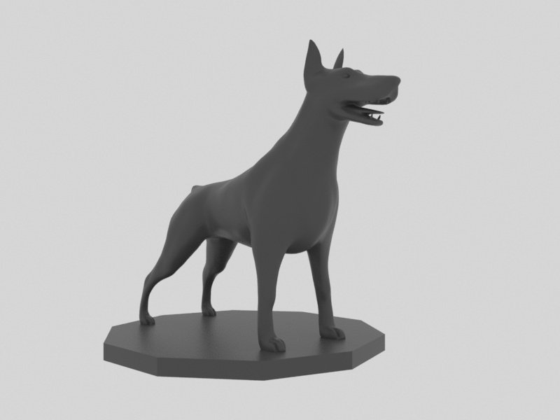 Doberman - 3D Model by elitemodelry