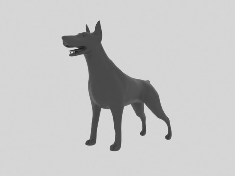 Doberman - 3D Model by elitemodelry