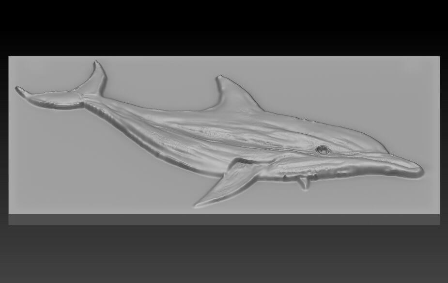 Dolphin Relief - 3D Model by elitemodelry