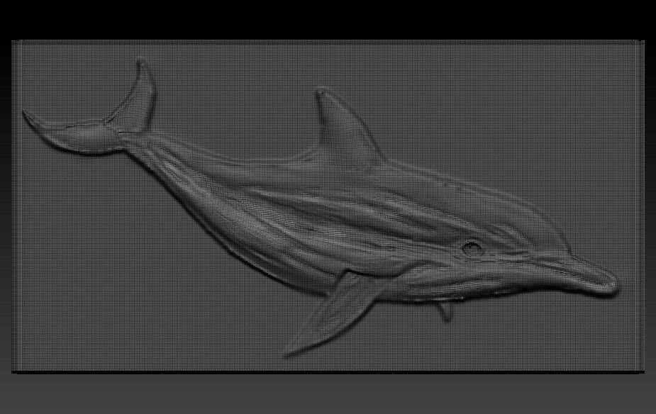 Dolphin Relief - 3D Model by elitemodelry