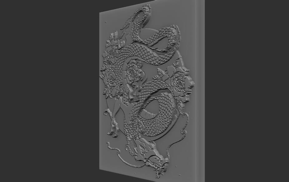 Dragon Relief - 3D Model by elitemodelry