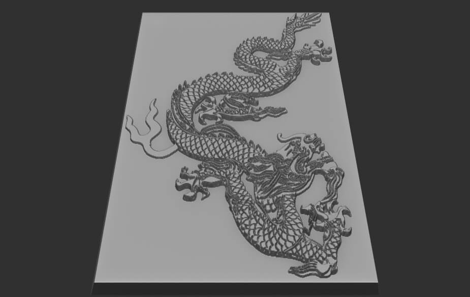 Dragon Relief - 3D Model by elitemodelry