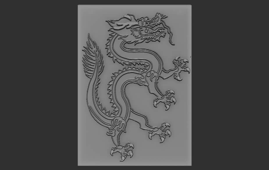 Dragon Relief - 3D Print Model by elitemodelry
