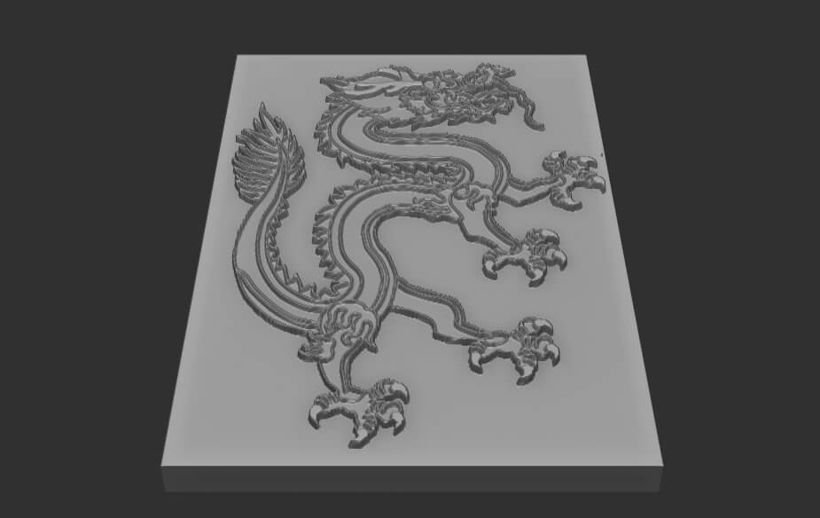 Dragon Relief - 3D Print Model by elitemodelry