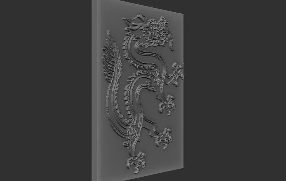 Dragon Relief - 3D Print Model by elitemodelry
