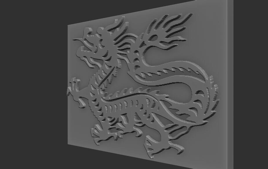 Dragon Relief - 3D Model by elitemodelry
