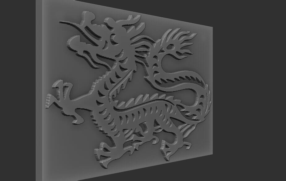 Dragon Relief - 3D Model by elitemodelry