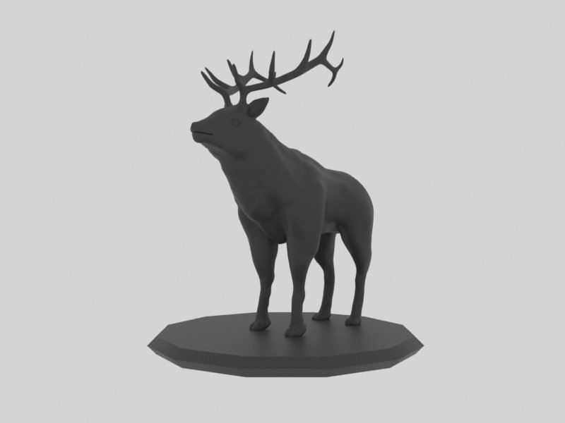 Elk - 3D Model by elitemodelry