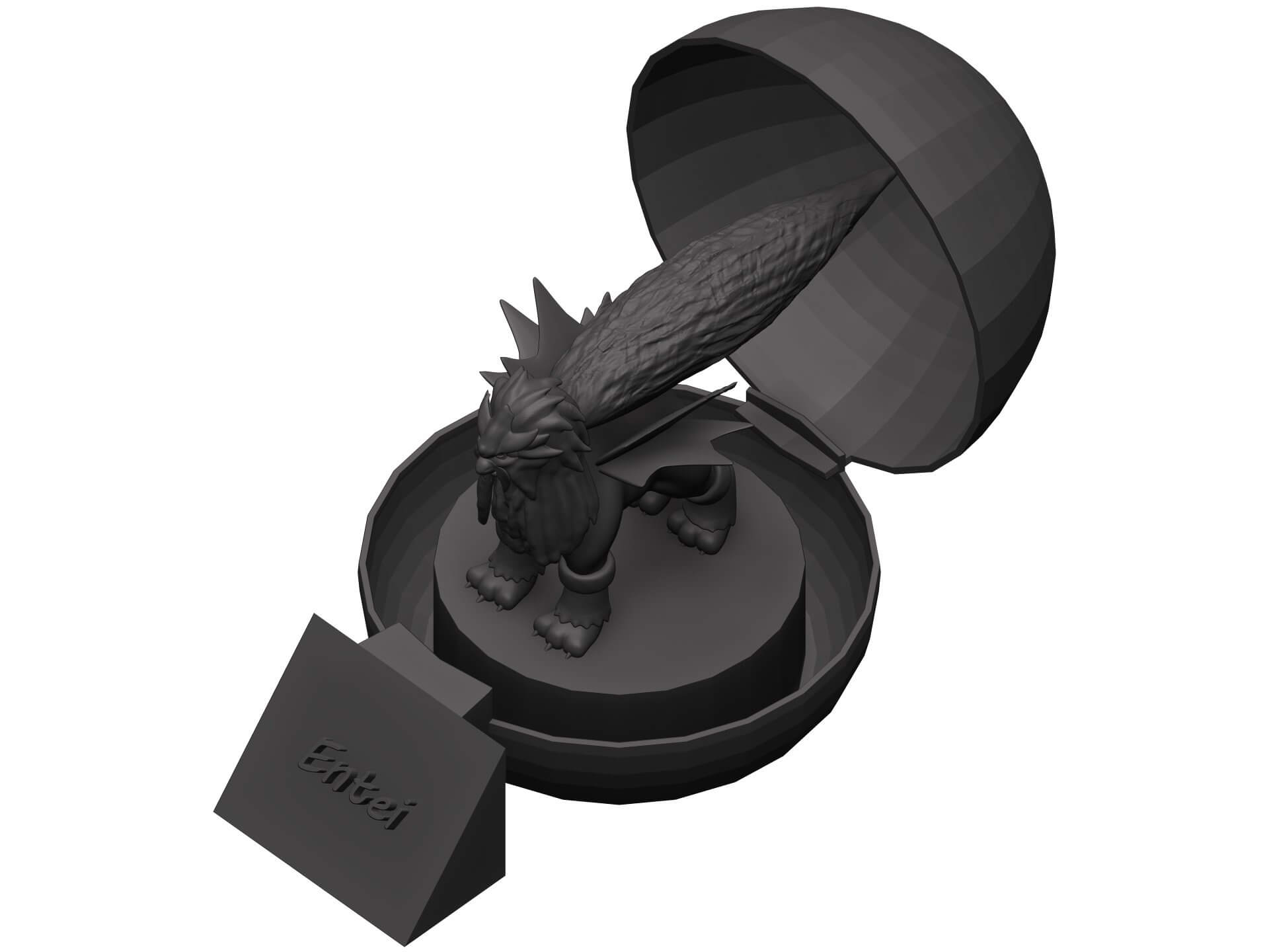 Entei - 3D Model by elitemodelry