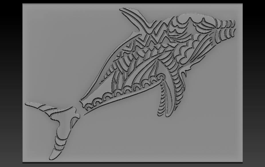 Fish Relief - 3D Print Model by elitemodelry