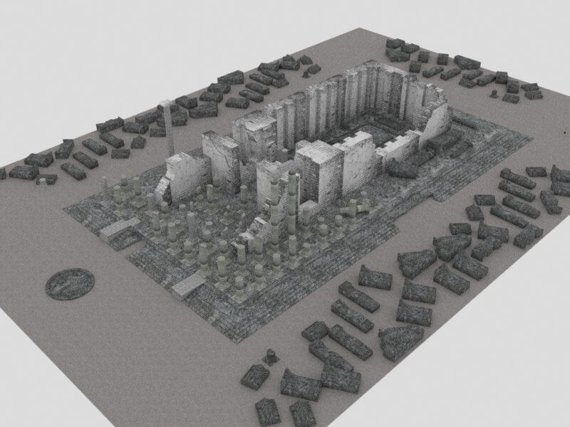 Apollon Temple 3D Render, Digital Art by elitemodelry