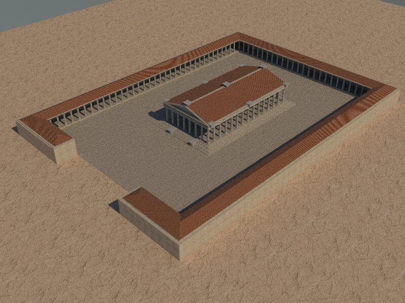 Zeus Temple 3D Render | RenderHub Gallery