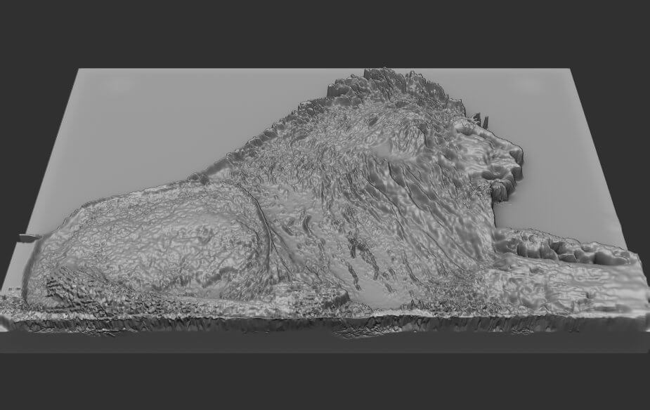 Lion Relief - 3D Print Model by elitemodelry