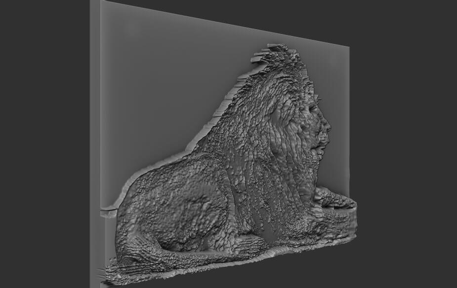 Lion Relief - 3D Print Model by elitemodelry