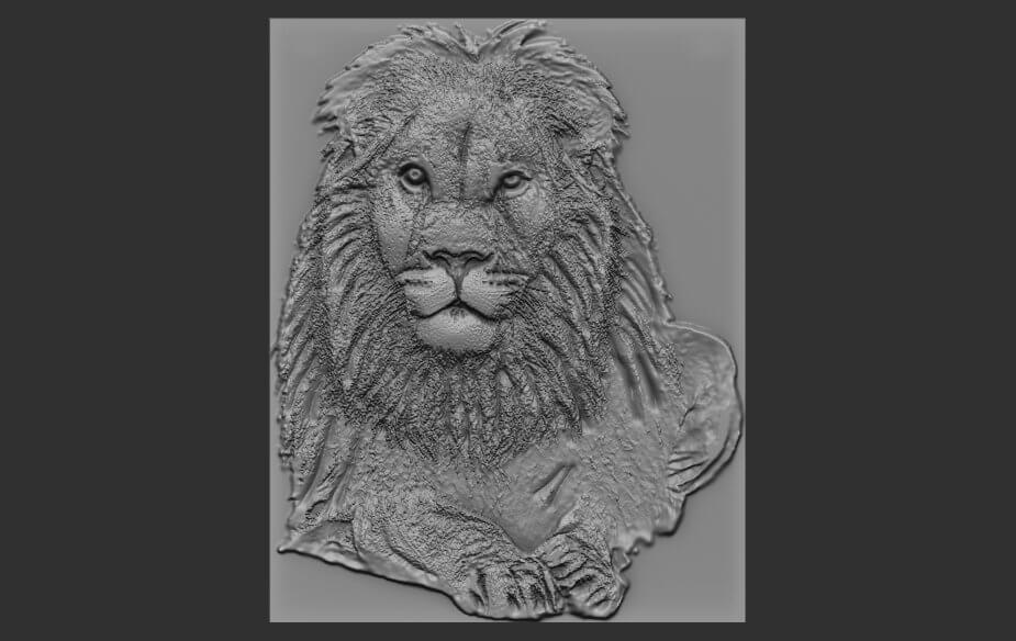 Lion Relief - 3D Print Model by elitemodelry