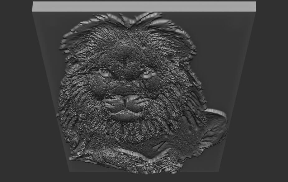 Lion Relief - 3D Print Model by elitemodelry