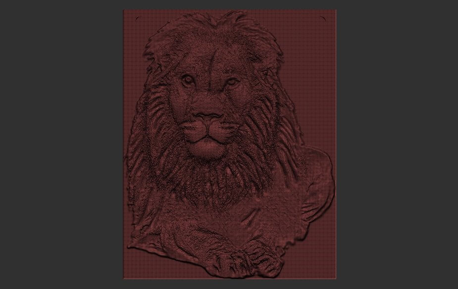 Lion Relief - 3D Print Model by elitemodelry