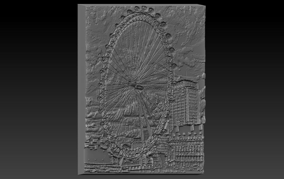 London Relief - 3D Print Model by elitemodelry