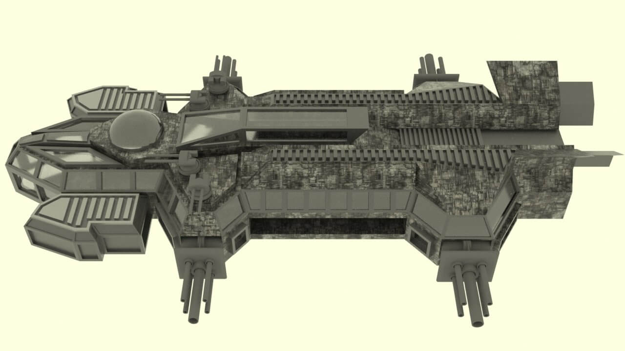 Mars - A300 Spaceship 3D Model by elitemodelry