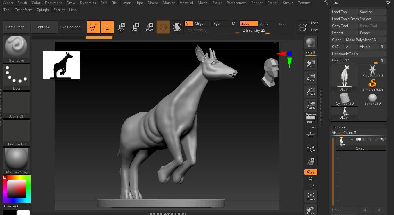 Okapi - 3D Model by elitemodelry