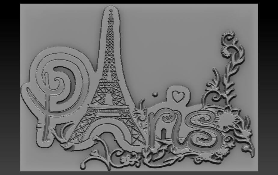 Paris Relief - 3D Print Model by elitemodelry