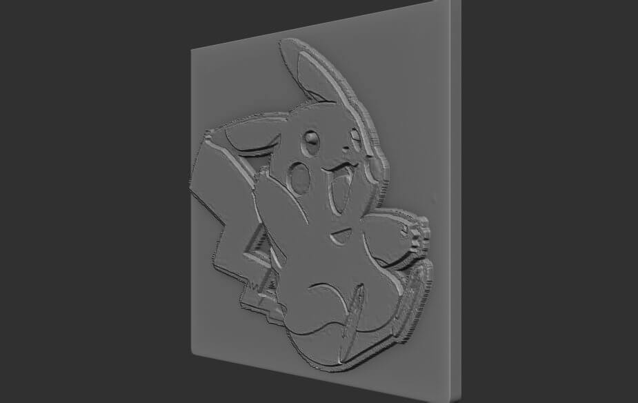Pikachu Relief - 3D Model by elitemodelry