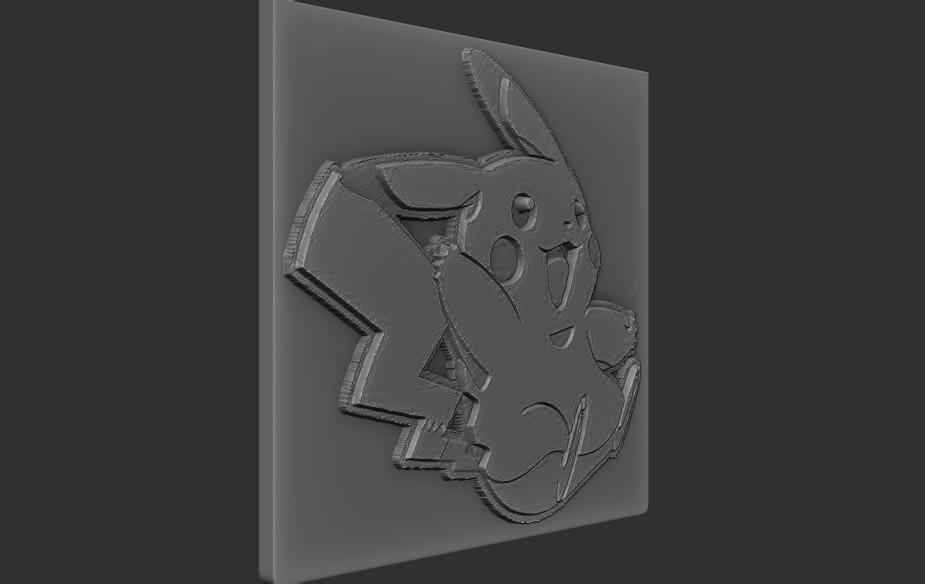 Pikachu Relief - 3D Model by elitemodelry