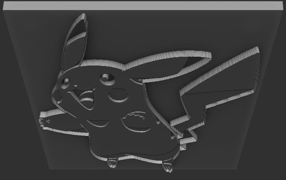 Pikachu Relief - 3D Print Model by elitemodelry