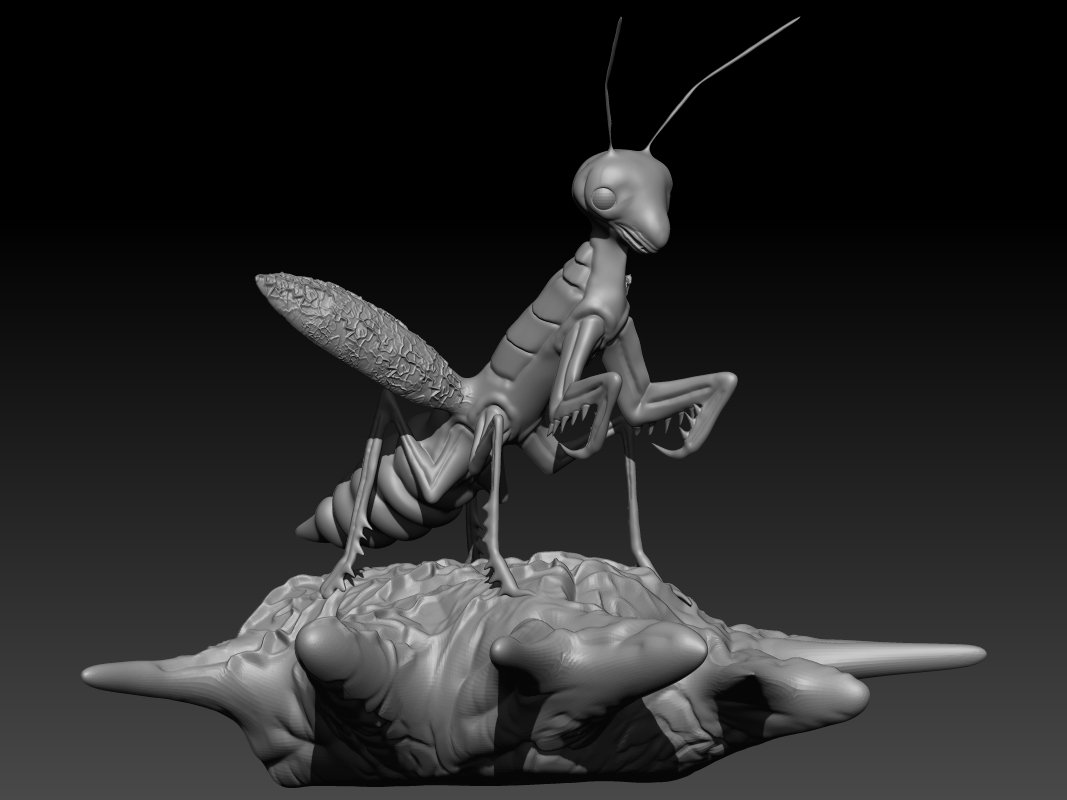 Praying Mantis - 3D Model by elitemodelry