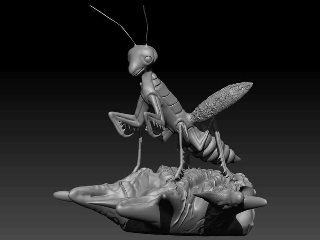 Praying Mantis - 3D Model by elitemodelry