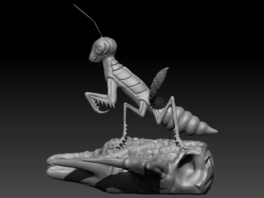 Praying Mantis - 3D Model by elitemodelry