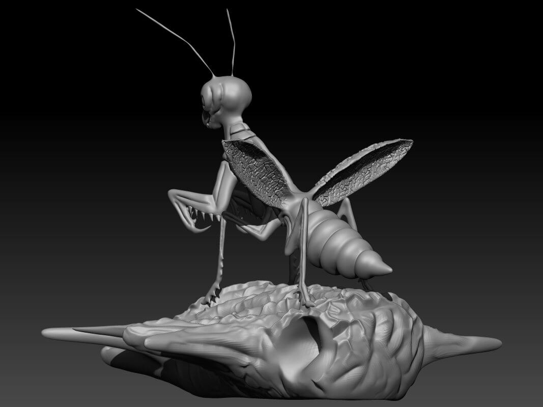 Praying Mantis - 3D Model by elitemodelry