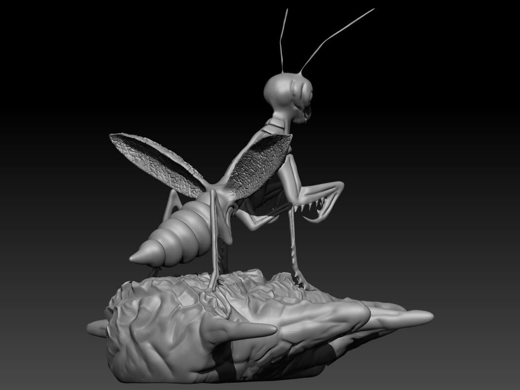 Praying Mantis - 3D Model by elitemodelry