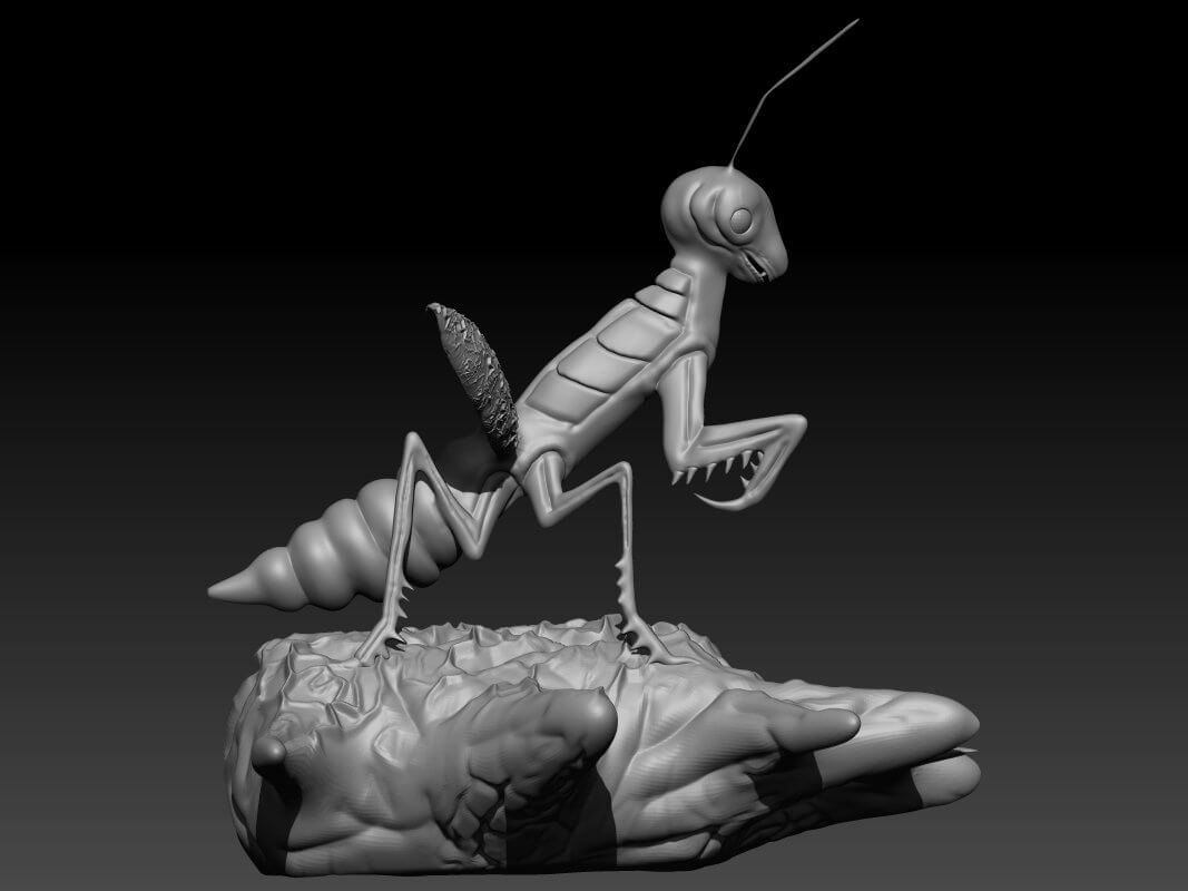 Praying Mantis - 3D Model by elitemodelry