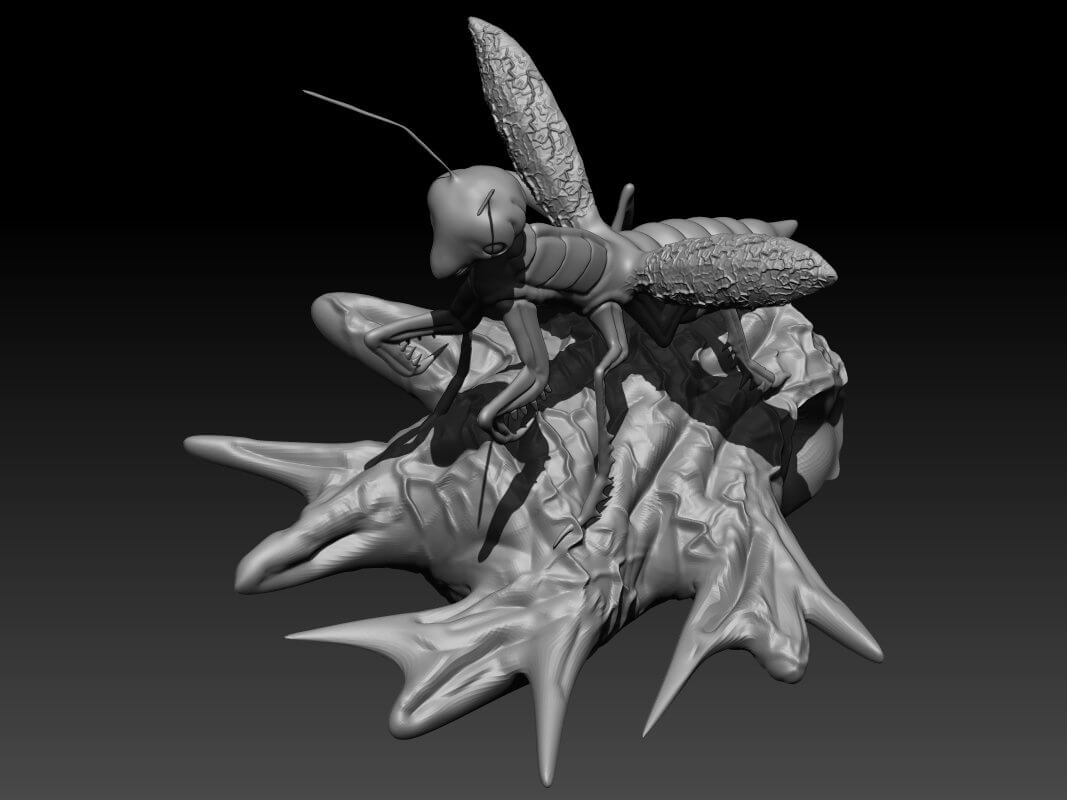 Praying Mantis - 3D Model by elitemodelry