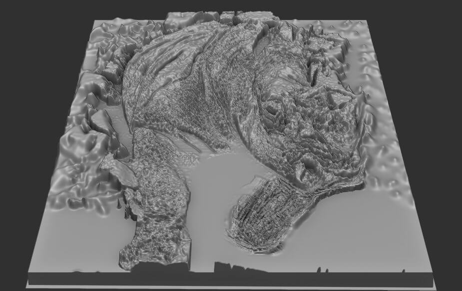 Rhino Relief - 3D Model by elitemodelry