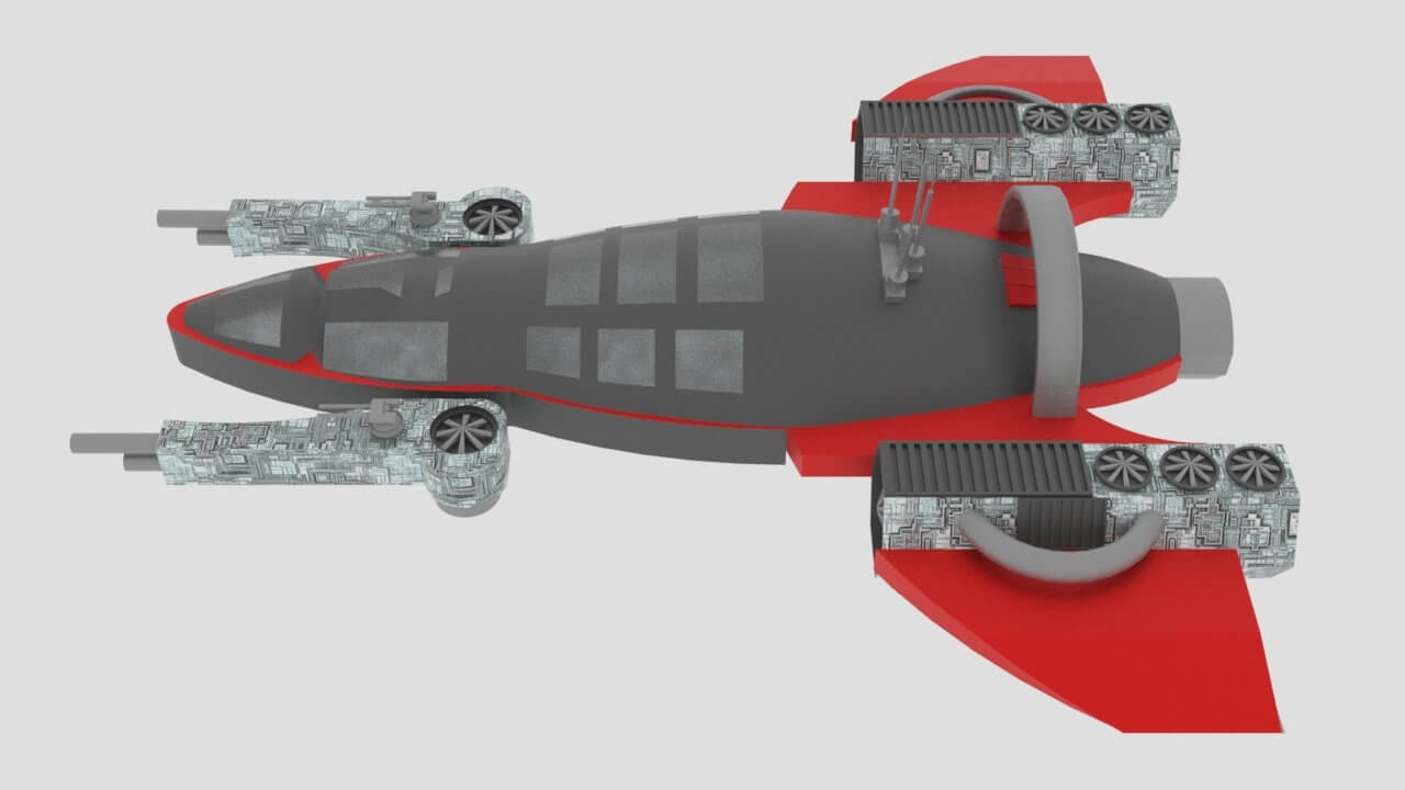 Space - Z Spaceship 3D Model by elitemodelry