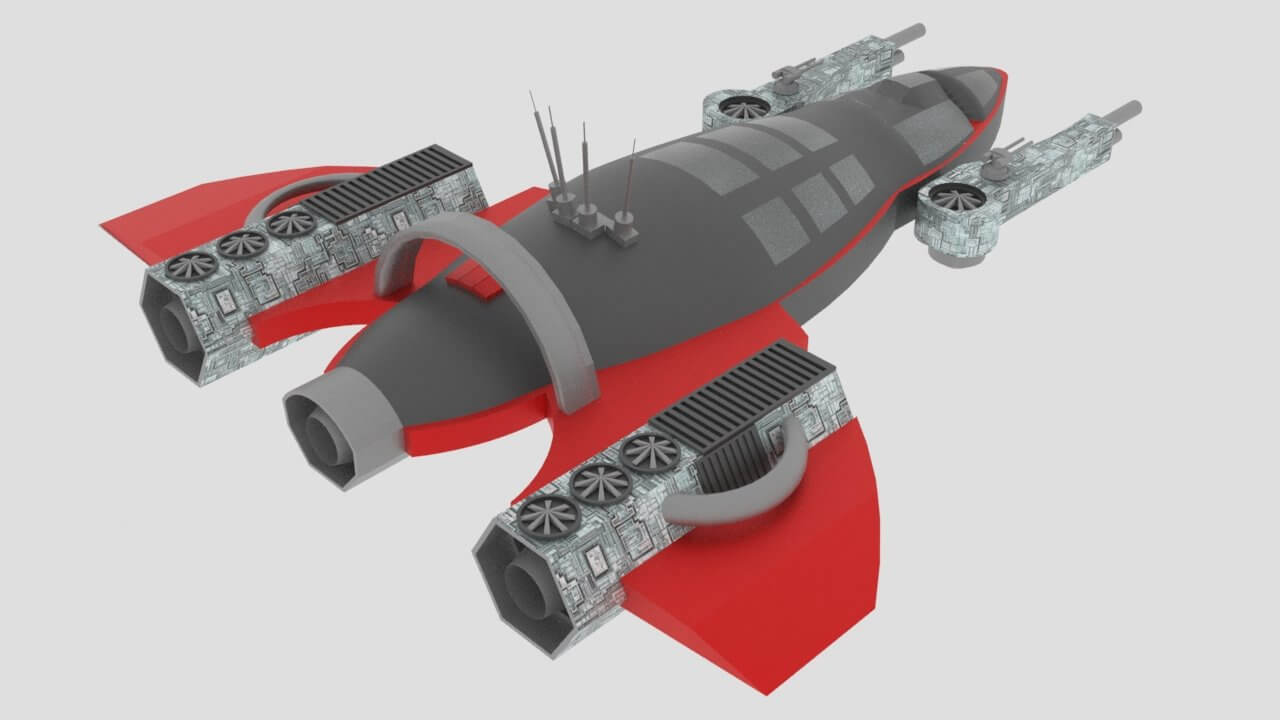Space - Z Spaceship 3D Model by elitemodelry