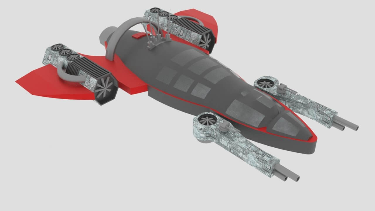 Space - Z Spaceship 3D Model by elitemodelry