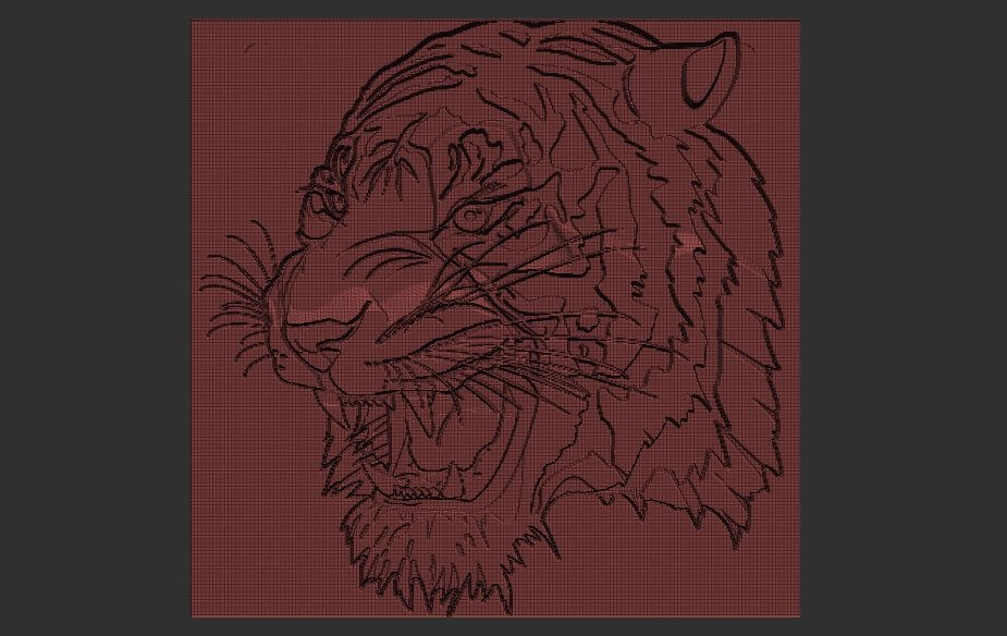 Tiger Relief - 3D Print Model by elitemodelry