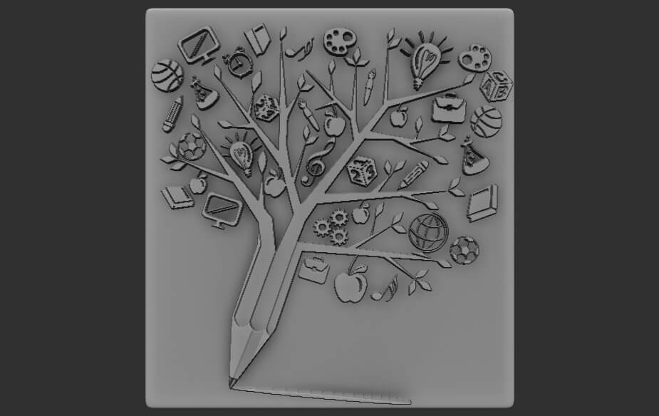 Tree Relief - 3D Print Model by elitemodelry